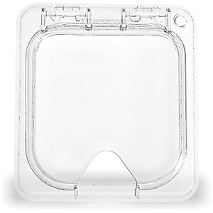 Carlisle FoodService Products Storplus Ez Access 1/6 Size Hinged Universal Food Pan Lid with Notch for Catering, Buffets, and Restaurants, Polycarbonate, Clear