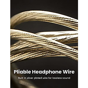 UGREEN MMCX Cable 8 Core 3.5mm to Dual MMCX Audio Cable, Silver Plated Earphone Replacement Cable HiFi Sound Audio Jack Compatible with Shure SE215 SE315 TIN Audio T2 T3, 4FT (MMCX 3.5mm)