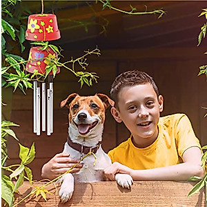 Dan&Darci Wind Chime Making & Painting Kit - Arts and Crafts Gift for Girls & Boys Ages 6, 7, 8, 9, 10-12 - Birthday & Easter Gifts for Kids - Kid Art & Craft Kits - DIY Stuff for Girl Age 6-12