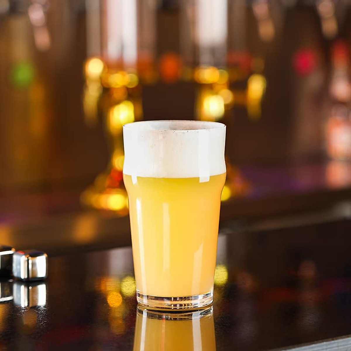 HIJIAD,Beer Tasting Glass Set - Includes 4 glass cups for IPA, beer, wheat beer, and dark beer, suitable for home and bar use.