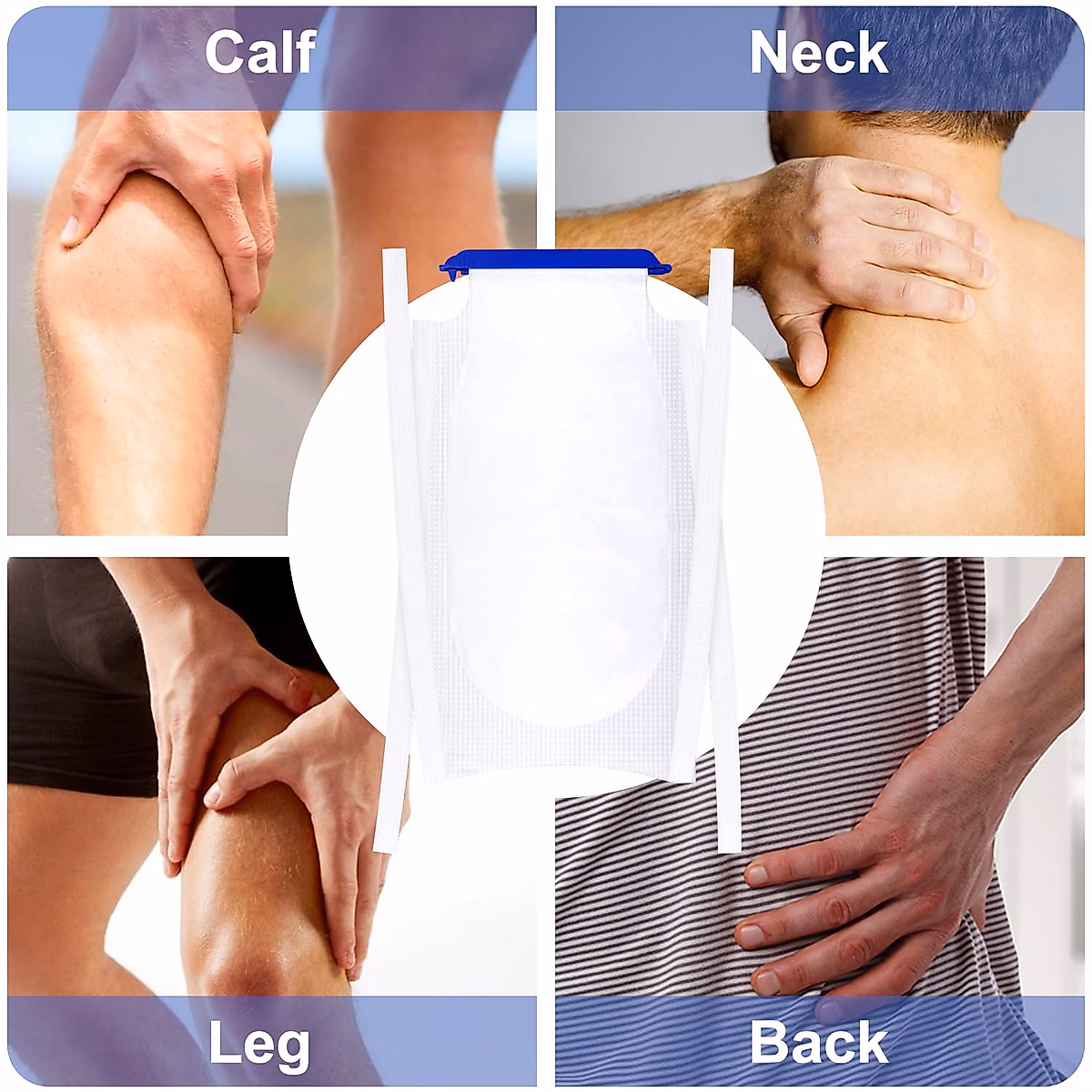 10 Pack Refillable Ice Bags with Clamp Closure 6-1/2 x 14 Reusable Medical ice packs for injuries Easy Filling Hospital Icepack with Soft Outer Covering with Leak Proof closure, Super soft Inner Layer