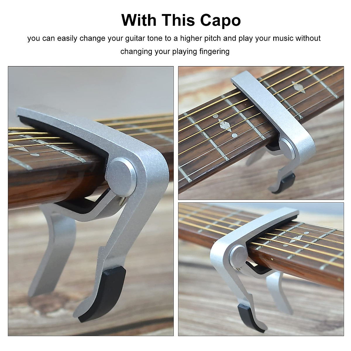 SAPHUE Guitar Capo (silver)