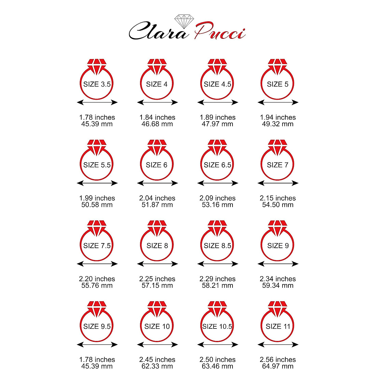 Clara Pucci 2.72ct Round cut Solitaire 3 stone Genuine Moissanite Engagement Promise Anniversary Bridal Ring Band set 18K 2 tone Gold 7