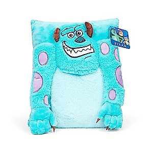 Jay Franco Disney Monsters Inc. Sully 3D Snuggle Plush Pillow - Super Soft Blue Pillow - Measures 15 Inches