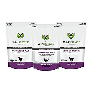 VETRISCIENCE Laboratories - Vetri Lysine Plus, 120 Bite Sized Chews, 3 Pack