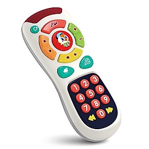 My Remote, My Program – Baby Remote Control Toy for 6 Months Old and Up – 20 Unique Learning Remote Buttons, Plays Baby Music Tunes, Flashing Lights, BPA Free and More