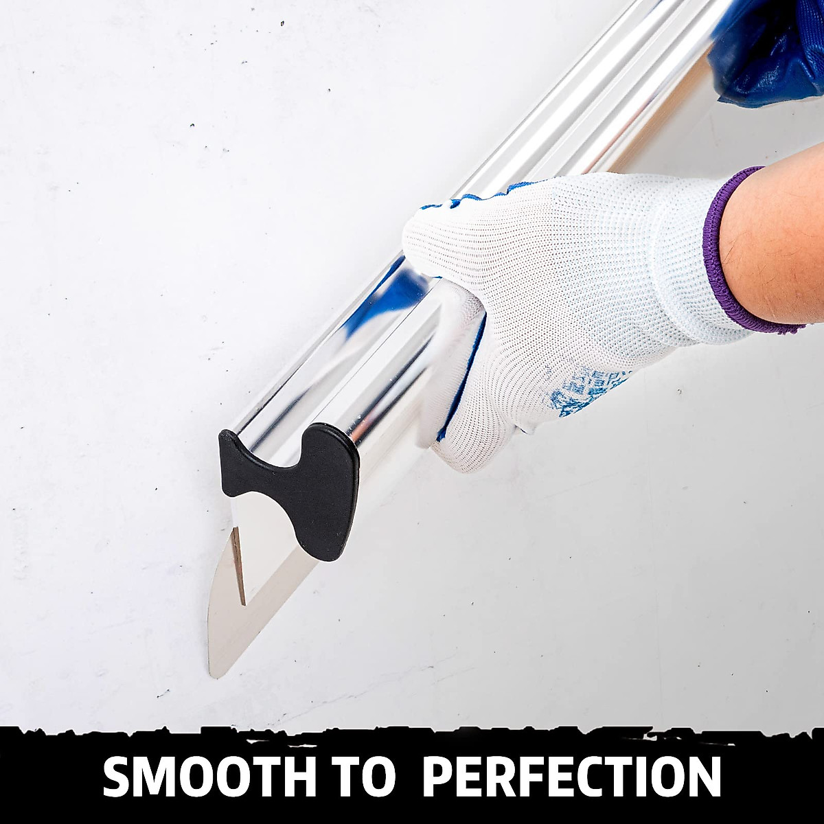BXGTECH Skimming Blade 40" Blades with 0.5mm & 0.35mm blades 301 Stainless Steel Blade Extruded Aluminum Construction Drywall Tools High-Impact End Caps Sheetrock Gyprock Wall-Board Plasterboard