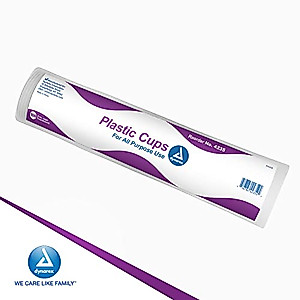 Dynarex Disposable Clear Drinking Cups - Single Use Plastic Cups for Office, Hospital, Clinic - with Rolled Rim, Ribbed Center - 3oz, Bulk Supplies Box of 100