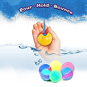 DIY Magic Light-up Jumbo Crystal Balls - Make Your Own Bouncy Ball Kit for Kids - STEM Science Craft Kits - Include 80 Bags of Crystal - Perfect Birthday Party Favors Gift for Boys & Girls Ages 6+