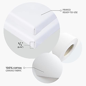 PIXY CANVAS Value Pack of 3 Stretched Canvas 24x36 inch, 3/4 (0.75) inch deep for Your Paintings/Artwrok/Wall Art/Wall Decor (Pack of 3 Canvas, 24 x 36 inch, Landscape)