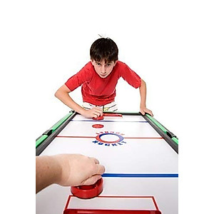 Mini Air Hockey Pucks and Paddles - Replacement Set Value Pack - Set of Two Red Air Hockey Pushers and Four 2 Inch Red Pucks I Epic Gifts