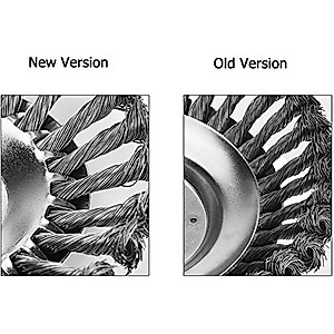 BGTOOL 6 inch Rotary Weed Brush Joint Twist Knot Steel Wire Wheel Brush Disc Trimmer Head 25.4mm x 150mm Universal fit Straight Shaft Trimmer for Sthil Honda etc