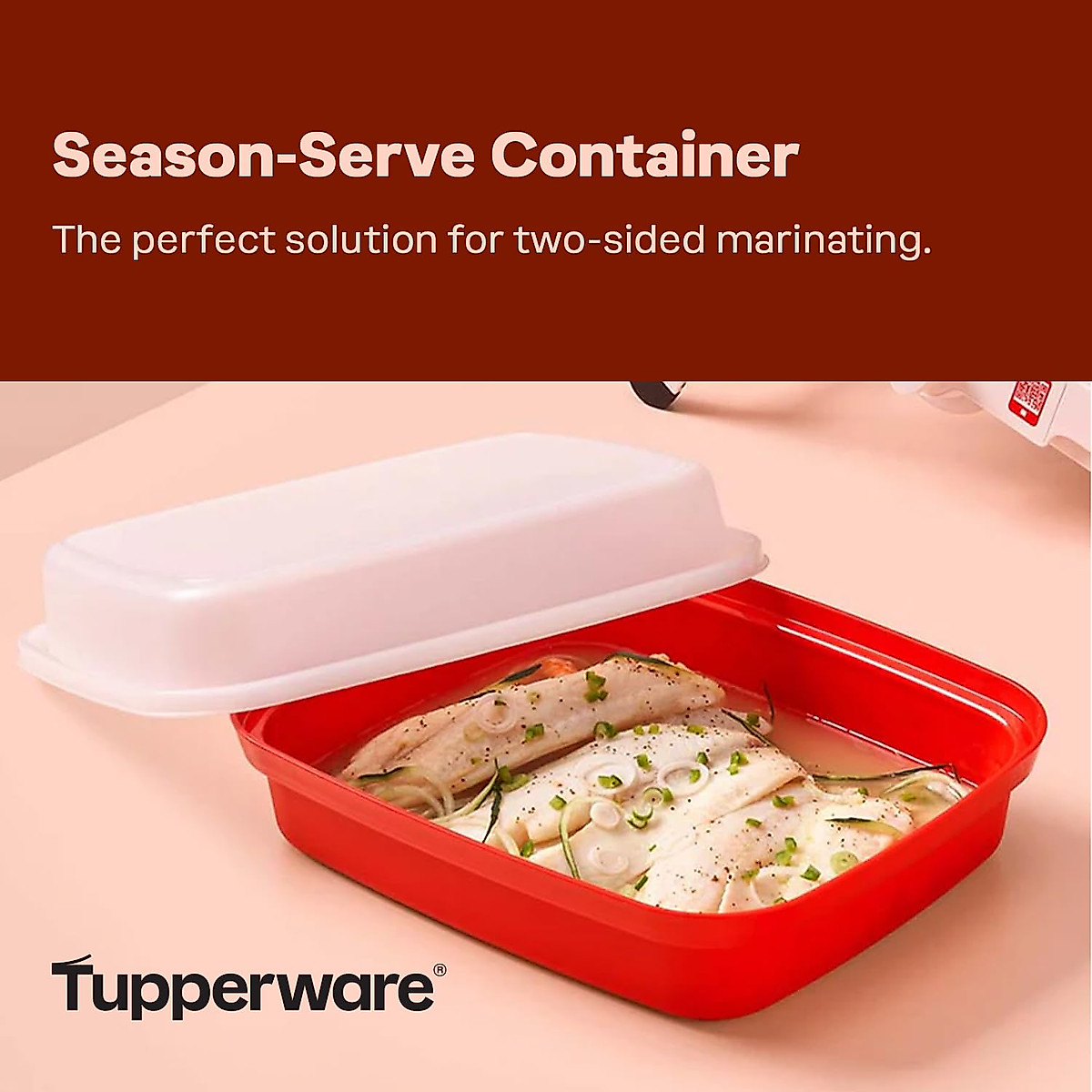 Tupperware Season-Serve Marinating Container - Dishwasher Safe & BPA Free Container (2.9 L/12.5 Cups)