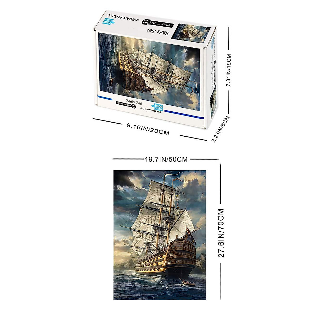 Dxles 1000 Piece Jigsaw Puzzle, The Great Voyage Puzzle for Adults and Kids Children Educational Toys (The Great Voyage)