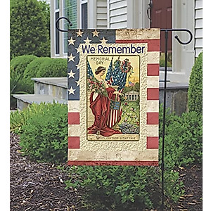 We Remember Memorial Day Flag - 12 x 18 Memorial Day Garden Flag - Memorial Day Decorations Outdoor Flag - Patriotic Garden Flags 12 x 18 Double Sided - Memorial Day Flags by Jolly Jon