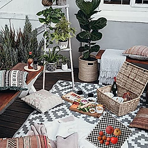 100 Sheets Black and White Checkered Dry Waxed Deli Paper Sheets, Grease Resistant Checkered ,Checkered Paper ,Deli Liner ,Checkered Paper Liners ,Checkered Basket Liners/Deli Paper (11.5''x11.5'')