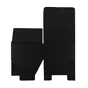 RUSPEPA Recycled Cardboard Gift Boxes - 4"X 4"X 2" - Small Gift Box with Lids for Bracelets, Jewelry and Small Gifts - 30 Pack - Black