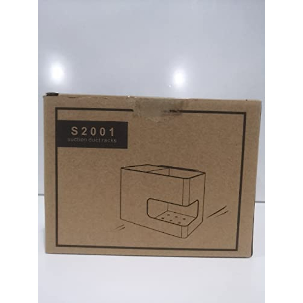 JOMOLA Hair Dryer Holder Adhesive Hair Styling Tool Organizer Bathroom Organizer Under Sink for Blow Dryer Storage Basket Wall Mounted for Cabinet Door White