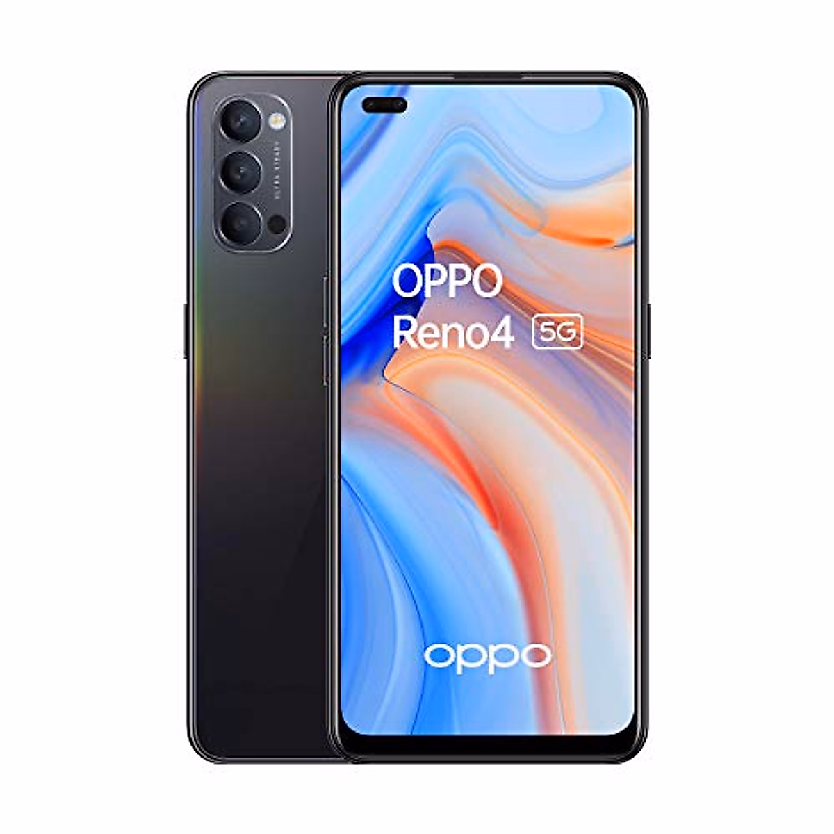 OPPO Reno4 5G Dual-SIM 128GB ROM + 8GB RAM (GSM Only | No CDMA) Factory Unlocked Android Smartphone (Galactic Blue) - International Version