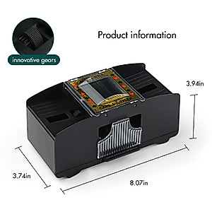 NOLIE Automatic Card Shuffler of Playing Card, UNO, Texas Hold'em, Poker, Home Card Games, Blackjack, Battery Operated Electric Poker Shuffling Machine