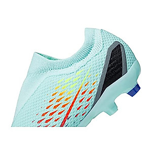 adidas X Speedportal.3 Laceless Firm Ground Soccer Shoe, Clear Aqua/Solar Red/Power Blue, 5.5 US Unisex Big Kid