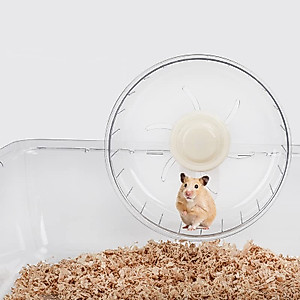 WHFPS Silent Hamster Exercise Wheel - Hamster Toy Accessories 7.9 Inch Running Spinner Quiet Hamster Runner for Small Animal Pet Gerbil Dwarf Syrian Hamster Hedgehog Rat Mouse Mice etc.