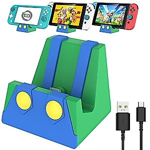 HEIYING Switch Charging Dock for Switch/Switch Lite/Switch OLED, Portable Switch Charging Base Stand with Type C Port,Replacement Compatible with Official Switch Charger Stand