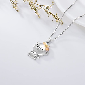 PELOVNY Pig Gifts For Pig Lovers 925 Sterling Silver Piggy Jewelry Gifts for Women