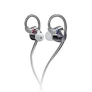FiiO/JadeAudio JD7 Dynamic Drive in-Ear Earphone, HiFi Wired Earphone with Bass Super Sound Earbud Music Earphones for Audio Engineer, Musician (Silver)