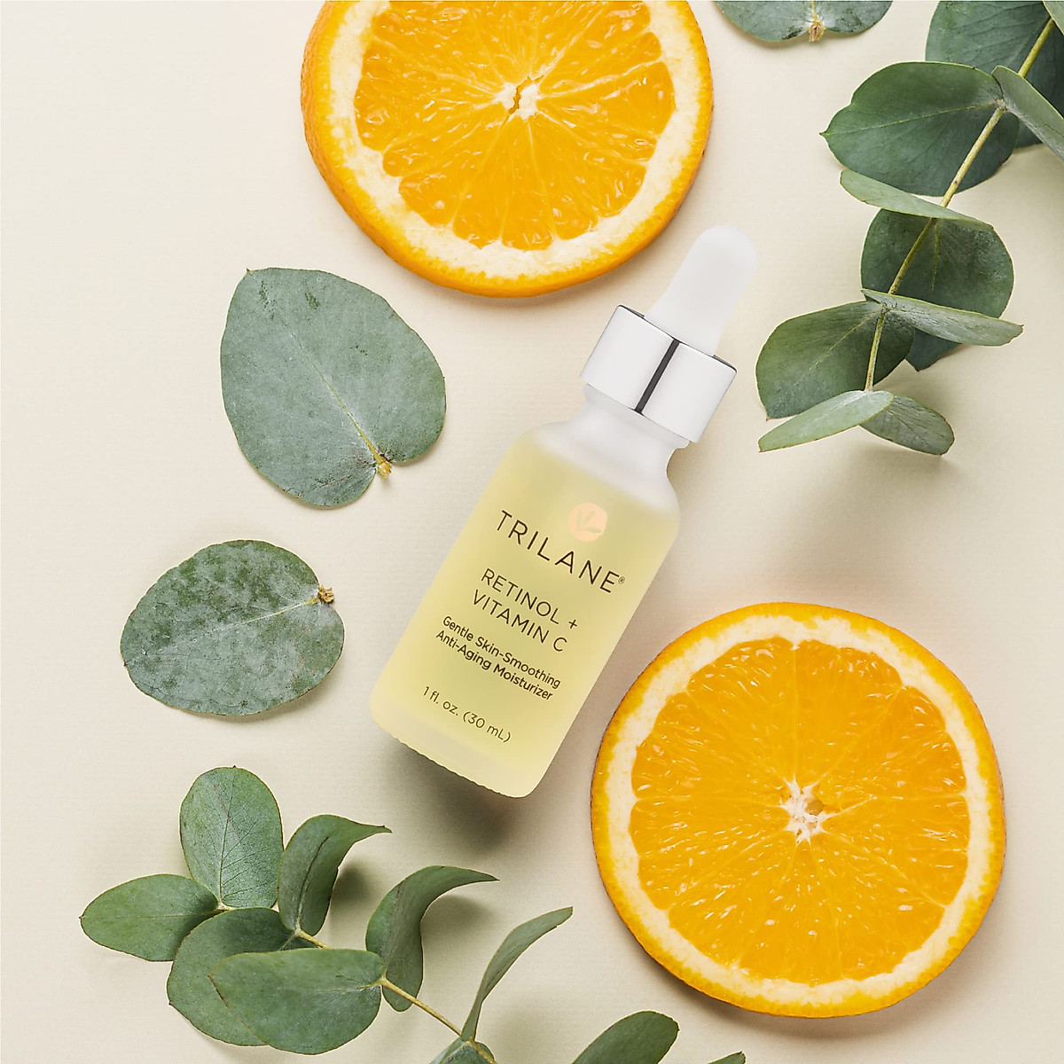Trilane Retinol + Vitamin C with Squalane, Visibly Reduces the Signs of Aging for Softer, Smoother, More Radiant Skin with Zero Irritation, 1 fl. oz.