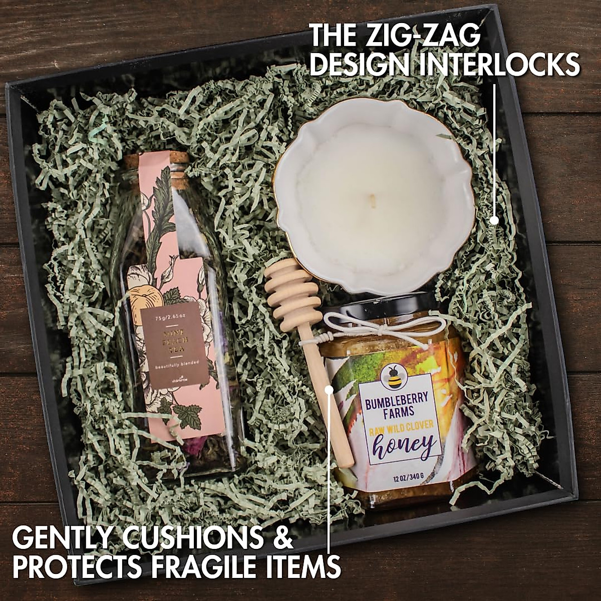 MagicWater Supply - 1/2 LB - Sage - Soft & Thin Crinkle Cut Paper Shred Filler great for Gift Wrapping, Basket Filling, Birthdays, Weddings, Anniversaries, Valentines Day, and other occasions