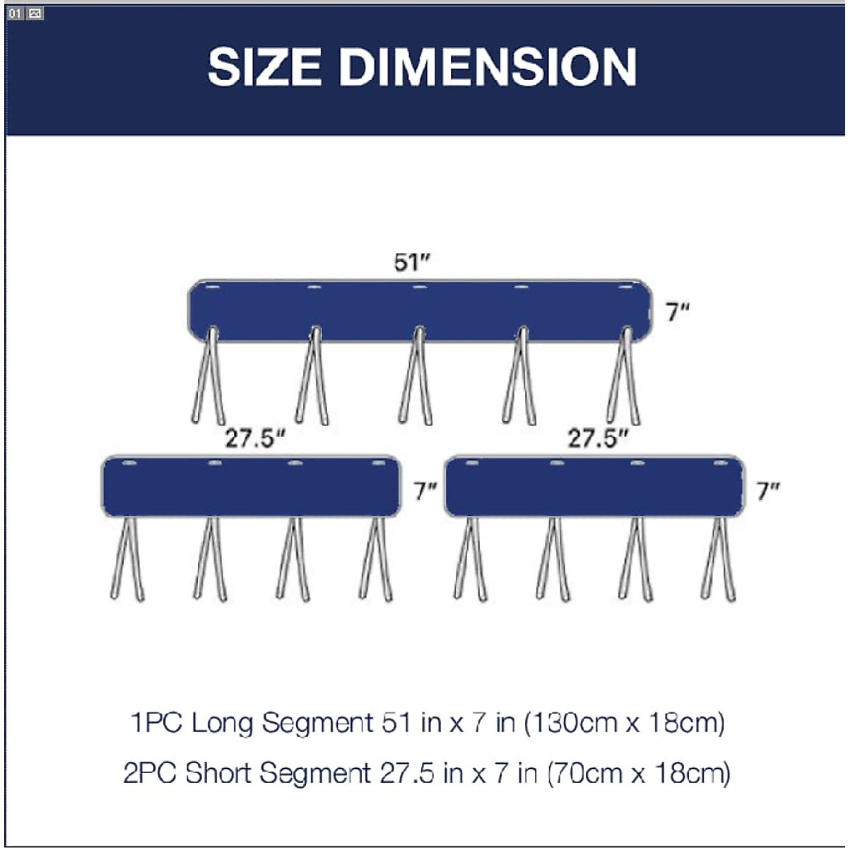 DMZVEIDA Crib Rail Cover for Teething Kids,Ultra Soft Reversible Guardrail Cover Protector for Standard Crib, Wrapped Bed Crib Rail Guard Cover Edge Protector for Toddler Bed Rails (Navy Blue)