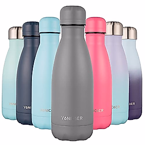 Insulated Water Bottle,YONICOER 12 OZ Double Walled Stainless Steel Metal Water Bottles, Vacuum Thermo Flasks for Daily Use, Sports, Gym, Travel,School