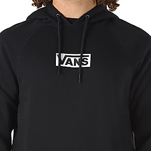 Vans Men's Standard Pullover Hoodie, (Versa) Black/Checkerboard, Size Large