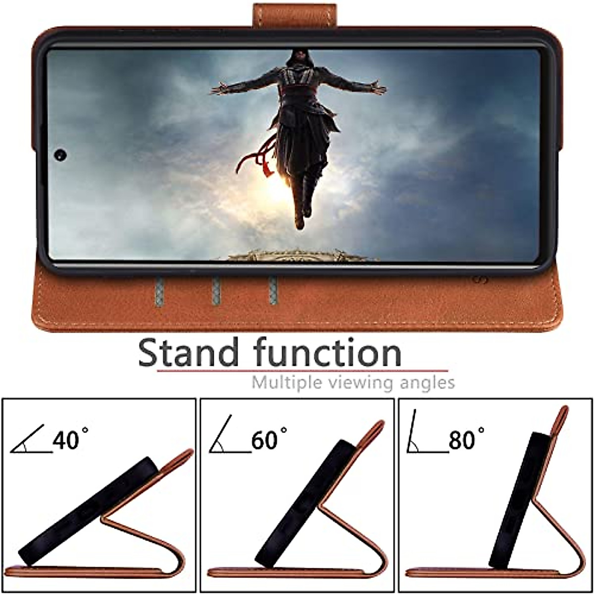 SUANPOT for Google Pixel 6A(Non Pixel 6/6Pro) Wallet case 【RFID Blocking】 Credit Card Holder, Flip Folio Book PU Leather Phone case Shockproof Cover Women Men for Pixel6A Phone case (Light Brown)