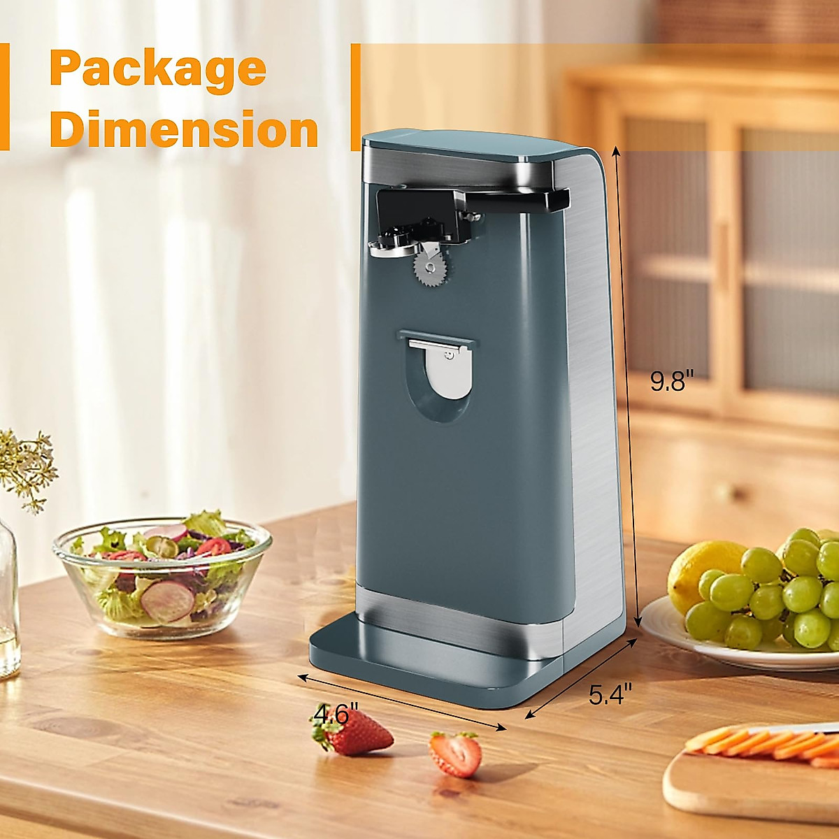 Skyehomo Electric Can Opener, Knife Sharpener and Bottle Opener with Removable Cutting Lever and Cord Storage