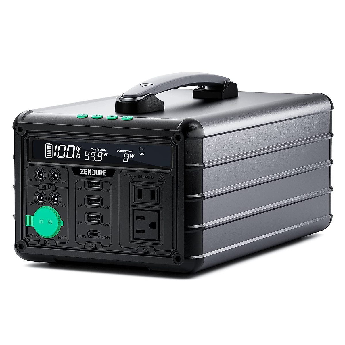 Zendure 607Wh Portable Power Station 600W AC output, Small,Lightweight, Quiet with LED SOS Light, Power Supply 9 Output Backup Battery for Emergency, Disaster Prevention, Home,Camping, Outdoors SB600M