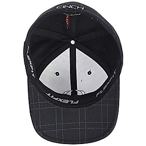 Cinch Men's Flexfit Cap with Emboidery, Black/Grey, S/M