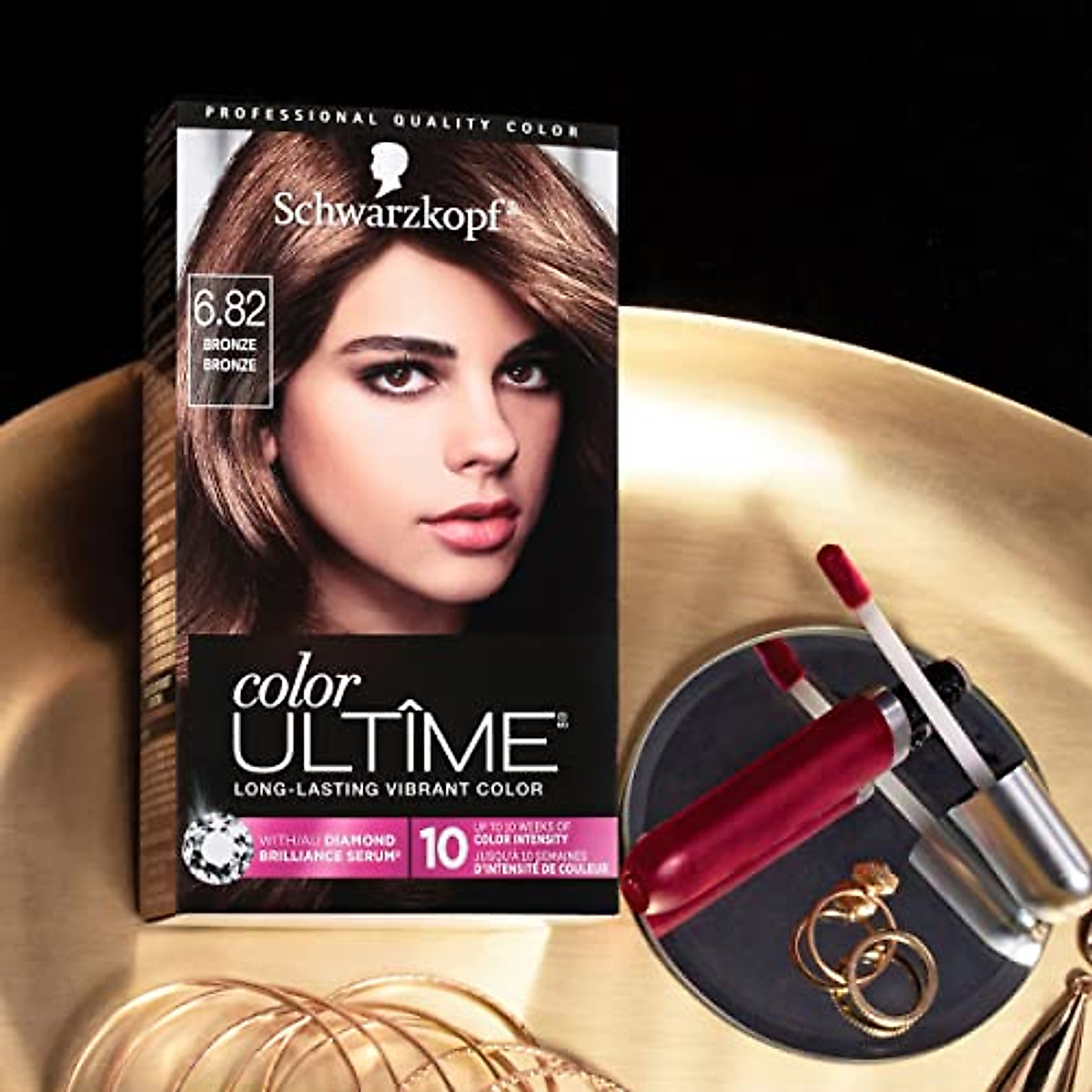 Schwarzkopf Color Ultime Permanent Hair Color Cream, 6.82 Bronze
