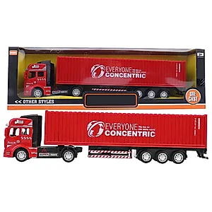 Container Truck Model, 1: 48 Alloy Toy Highly Simulation Children Car Toys Vehicle(Red)