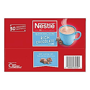 Nestle Cocoa Mix No Sugar Added 30 Count .28 Oz Packets