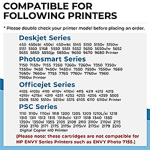 Penguin Remanufactured Printer Ink Cartridge Replacement for HP 56 57 Used for Hp Deskjet Series:450 450cbi 450ci 450wbt 5145 5150 5150v 5150w 5151 5160 5168 5550 5551 (1 Black,1 Color) Combo Pack