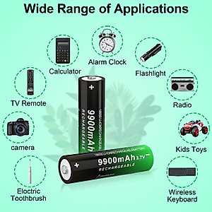 CPZZ 3.7volt 18650 Rechargeable Battery 3.7v Battery 18650 Rechargeable Battery Lithium 3.7 Volt Button top for flashlights and headlamp，Headlight etc (2pack-3.7v)
