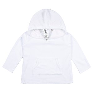 Gerber Unisex Baby Toddler Hooded Kangaroo Pocket Terry Cover Up, White, 3T