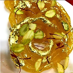 Sgls Gold Leaf 24k Gold Leaves (4 cm. X 4 cm.) 05 Sheets 100% for Cakes Decoration, Sweets, Ayurvedic Medicine, Puja, Spa, Food, Art, Framing, Gilding, Facial