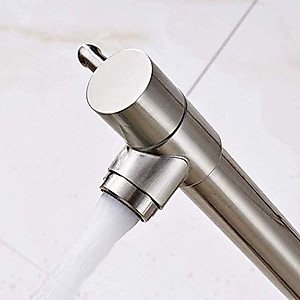 DWSS® kitchen taps Faucet Brushed Nickel Spring Pull Down Kitchen Sink Faucet Kitchen Mixer Tap Handheld Kitchen Sprayer Head With Lock Hot Cold Water