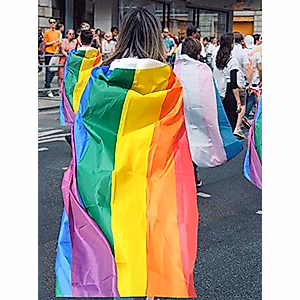 Rainbow Pride Flag 6 Stripes 3x5ft - Staont Flag Vivid Color and UV Fade Resistant - Canvas Header and Brass Grommets (Rainbow Flag 3x5ft (1PACK))