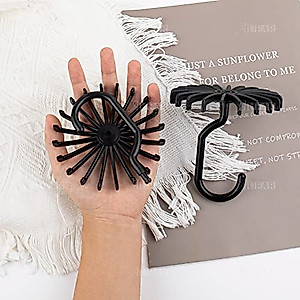 AUEAR, 16 Pack 360 Degree Rotating Scarf Hanger Twirl Plastic Ties Hanger for Home Bedroom