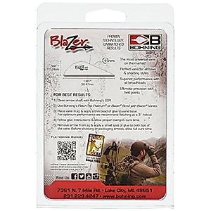 Bohning Blazer Vane (Pack of 36), White, 2"