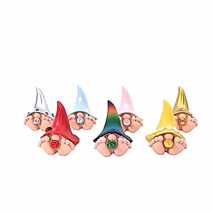 GlitZGlam Miniature Baby Gnomes 7 Pack Collection – The Adorable Baby Gnomes for The Fairy Garden That Garden Fairies Love